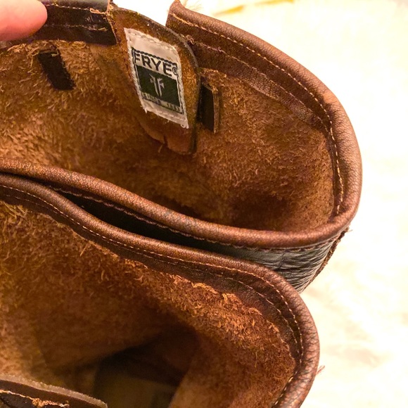 Frye | Shoes | Frye Veronica Distressed Brown Leather Riding Boot ...